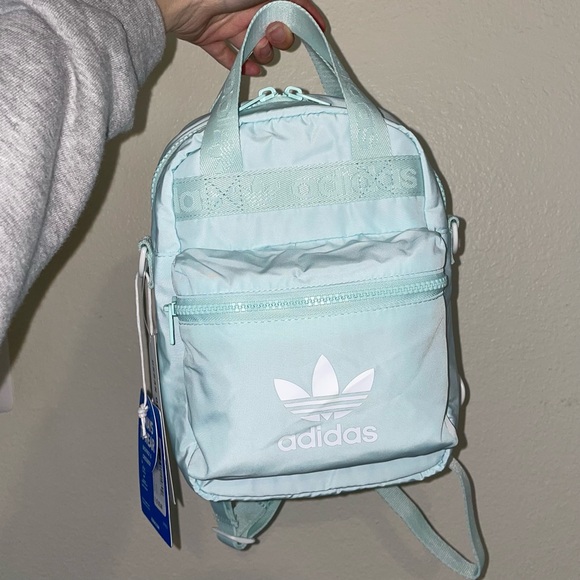 adidas | Bags | Adidas Originals Micro Backpack Blue Halo Mint Green ...